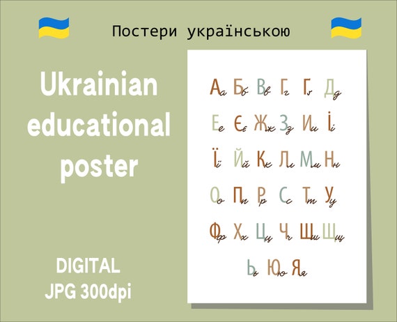 Ukrainian Alphabet Poster
