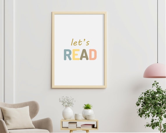 Let's Read Poster. Affirmations for Kids. This is Digital | Etsy