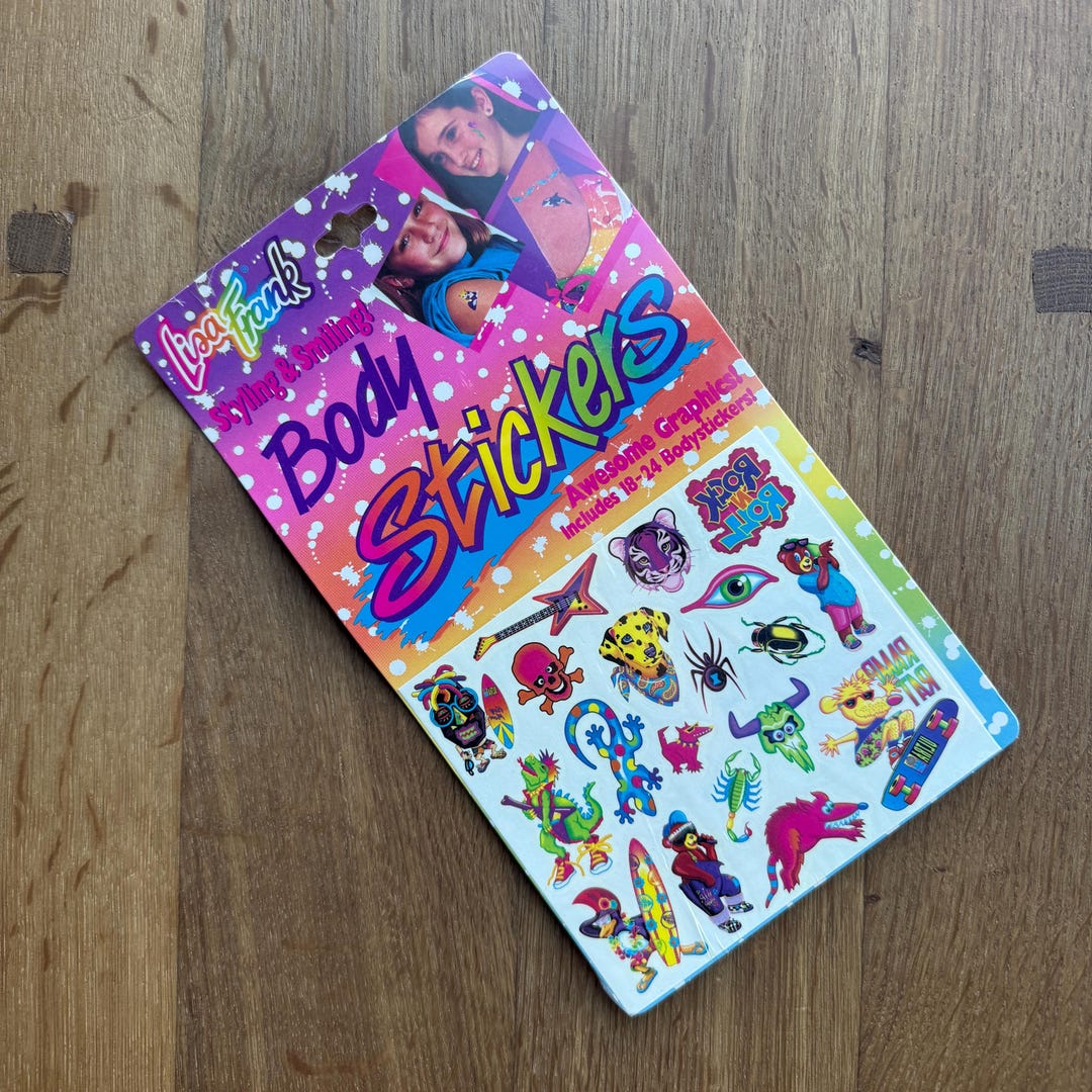 Vintage 1990s Lisa Frank Temporary Body Stickers New in Package - Etsy