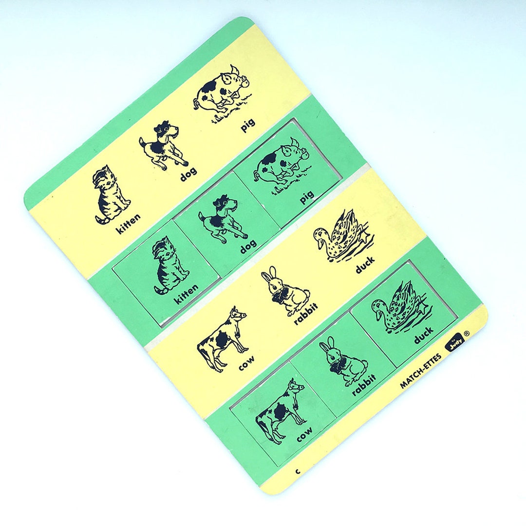 Vintage Set of the Judy Company Match-ettes Matching Game #505 Mint ...