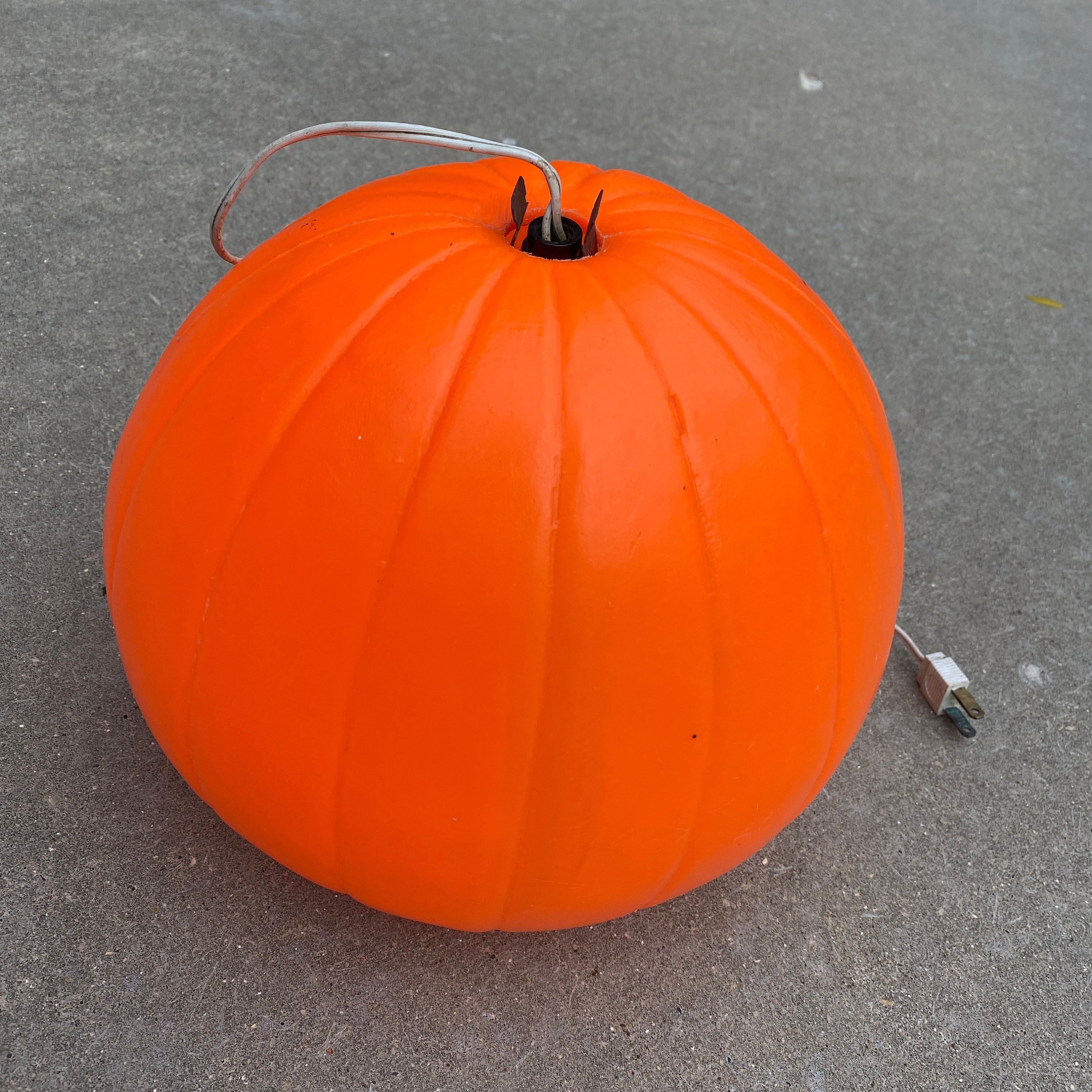 Vintage Plastic Halloween Fall Decor Pumpkin Jack O Lantern Jol Light