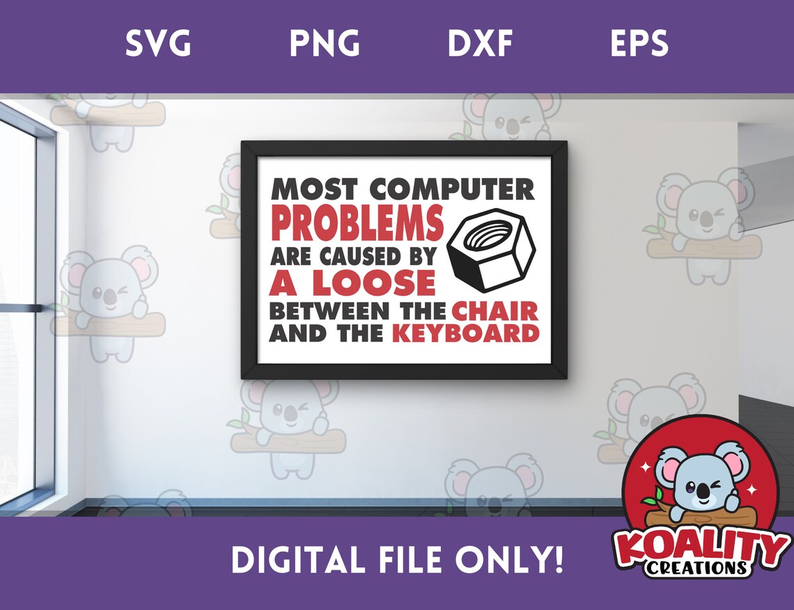 Computer Humor, IT Humor, Help Desk SVG - SVG Instant Download Digital ...