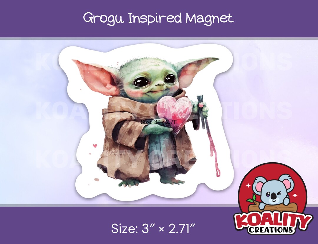 Grogu Inspired Magnet | Die Cut Magnet | Gifts Under 10 | Fridge Magnet ...