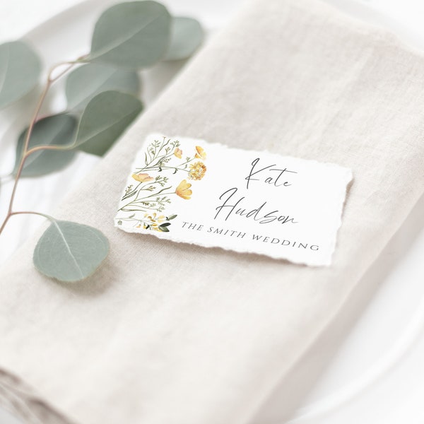 Yellow Place Card - Etsy