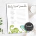 Dinosaur Baby Word Scramble Baby Shower Game Orange Blue Green - Etsy
