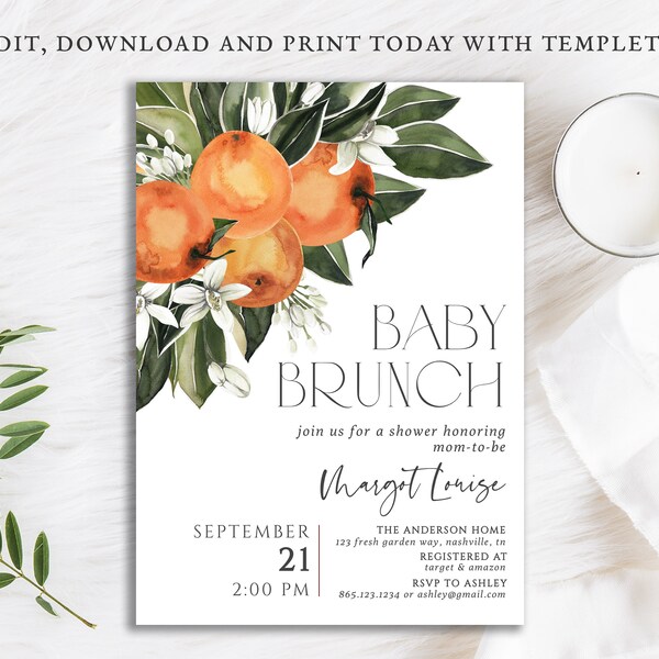 Orange Baby Shower - Etsy