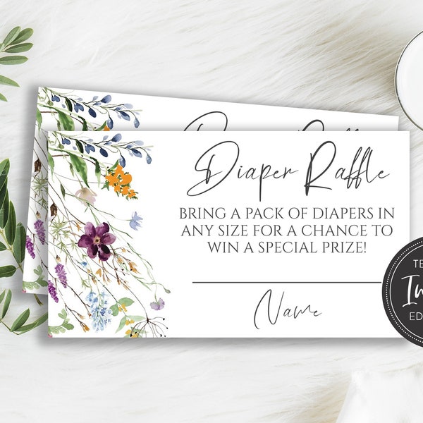 Diaper Raffle Insert - Etsy