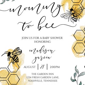 Mommy to Bee Baby Shower Bundle Invitation, Books for Baby, Diaper ...