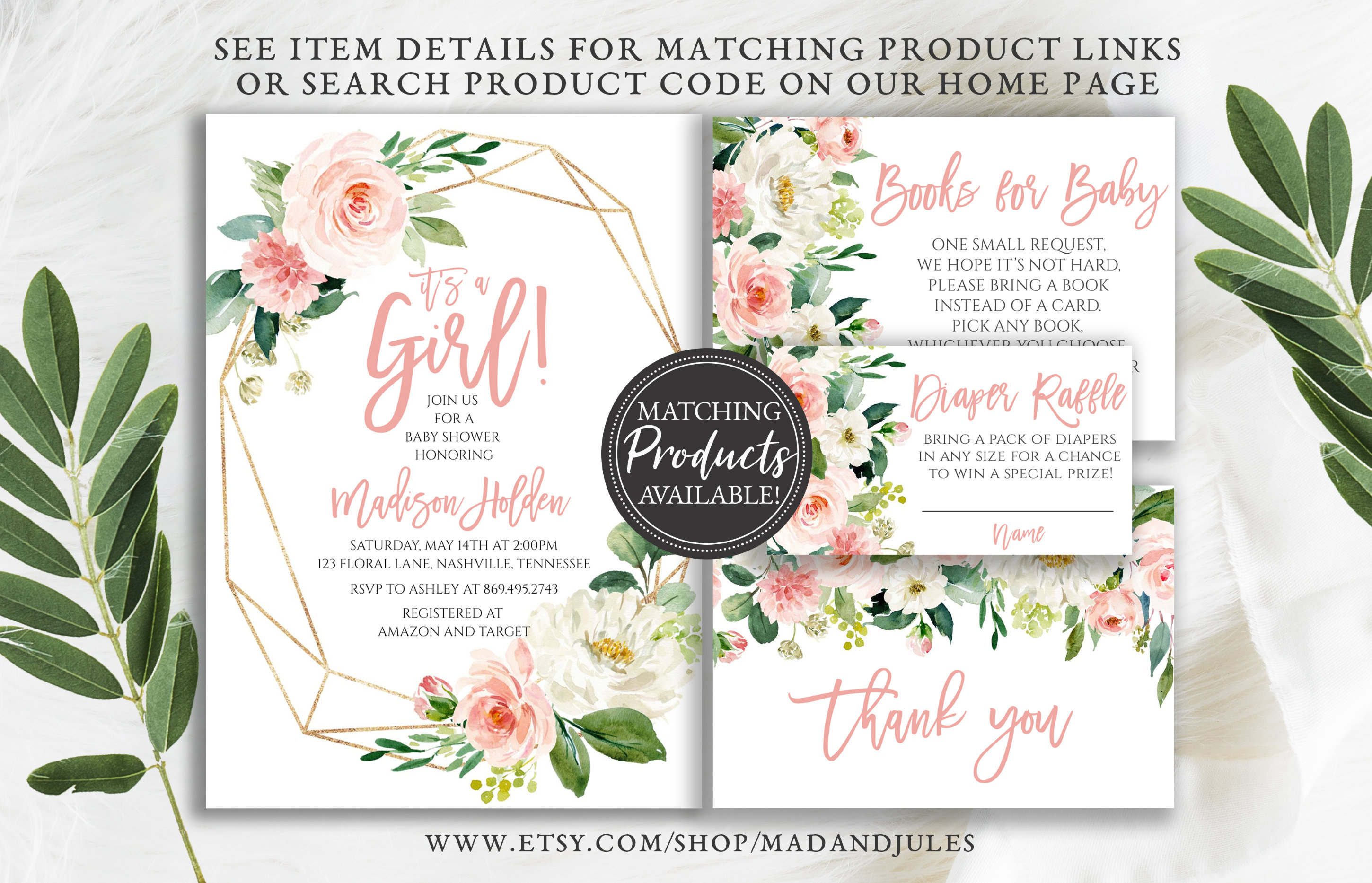 Blush Pink Baby Word Scramble Baby Shower Game Floral Flowers | Etsy