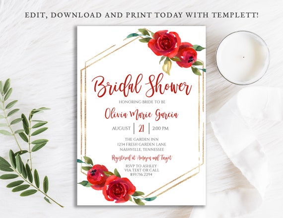 Bridal Shower Borders Templates