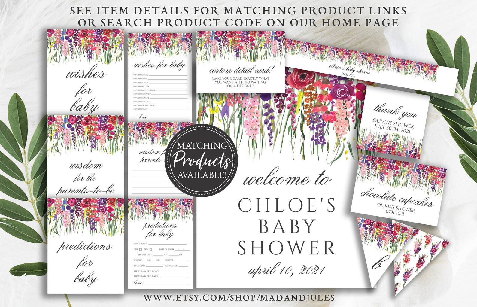 Purple Wildflower Baby Shower Game Bundle Mommy or Daddy - Etsy