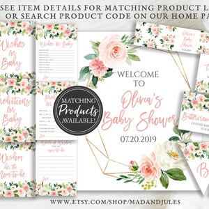 Blush Pink Baby Word Scramble Baby Shower Game Floral Flowers - Etsy