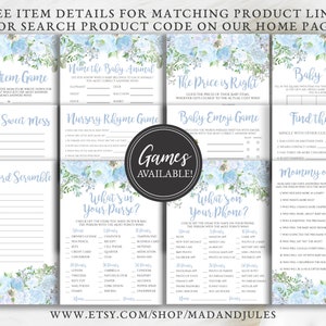 Light Blue Baby Shower Game: Name the Baby Animal (digital Download) - Etsy