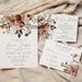 Rustic Boho Wedding Invitation Bundle, Invite, RSVP, Details Card ...