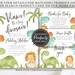 Dinosaur Baby Shower Future Predictions for Baby Sign and Card Orange ...