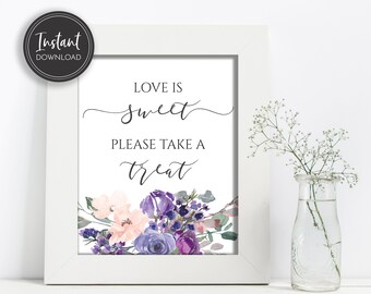 Forty is Sweet 40th Birthday 8x10 Printable Sign Purple High Heels ...