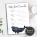 Whale Baby Shower Game Word Scramble Blue White Baby Boy - Etsy