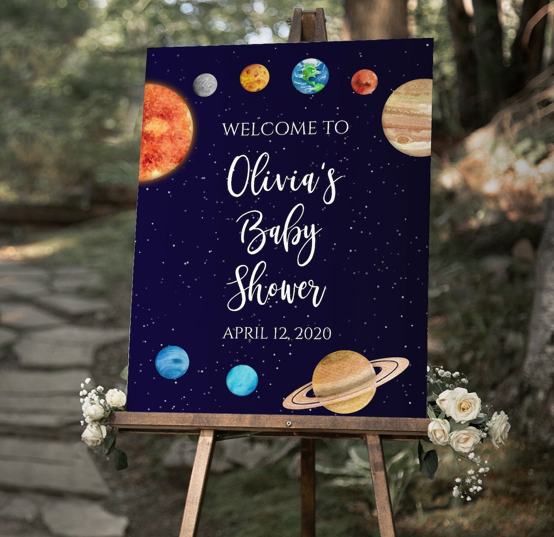Space Welcome Sign Template, Shower Poster, 18x24, 16x20, Baby Shower ...
