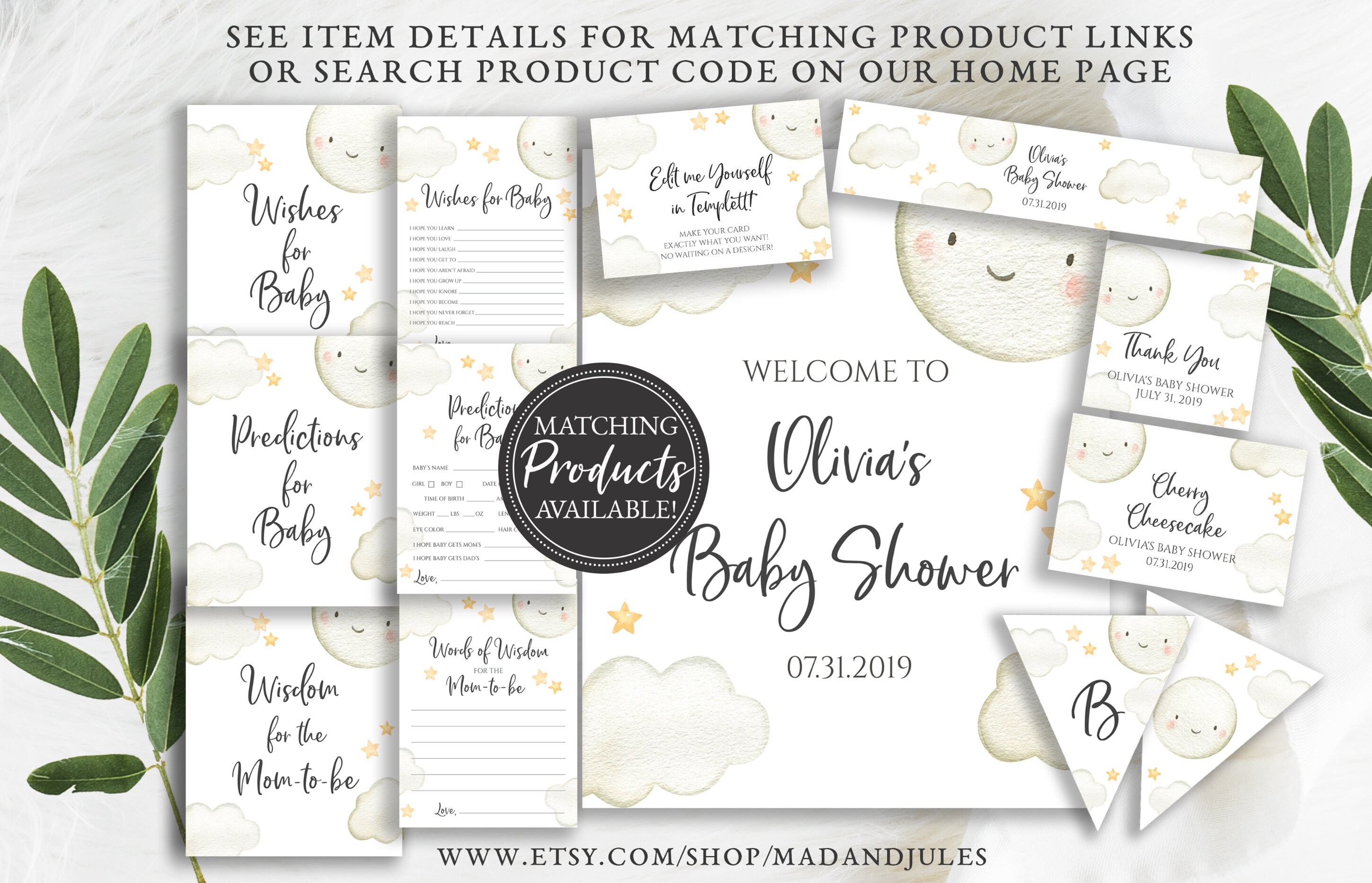To the Moon and Back Baby Shower Welcome Sign Edit Yourself - Etsy