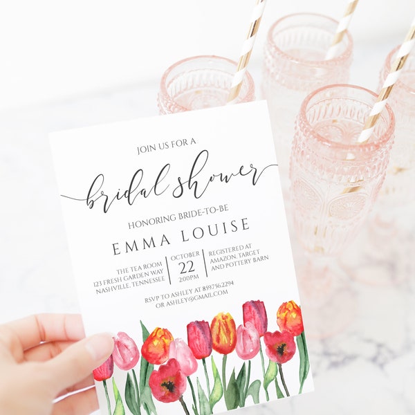 Tulip Invitation - Etsy