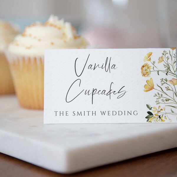 Yellow Place Card - Etsy