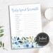 Baby Word Scramble Game Blue Boy Baby Shower Game Blue - Etsy