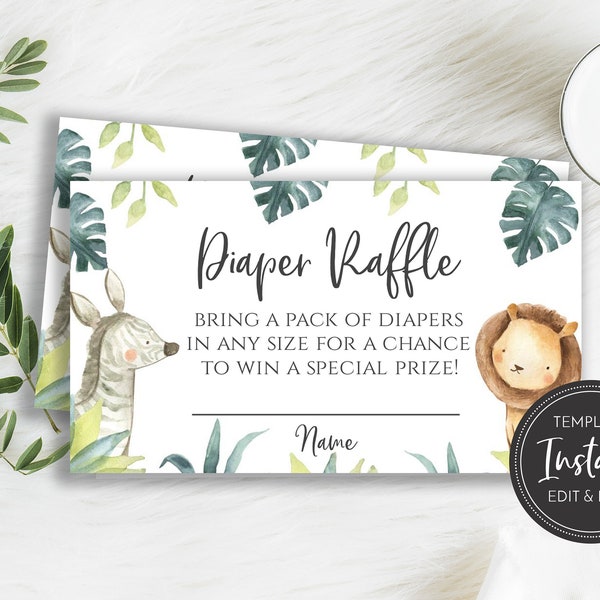 Jungle Diaper Raffle - Etsy