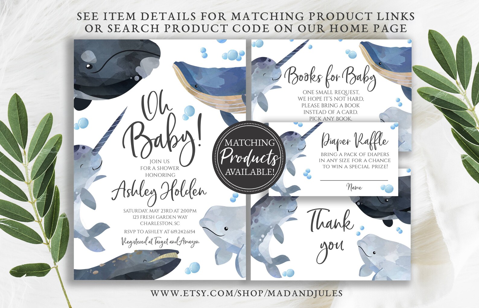 Whale Baby Shower Game Word Scramble Blue White Baby Boy | Etsy