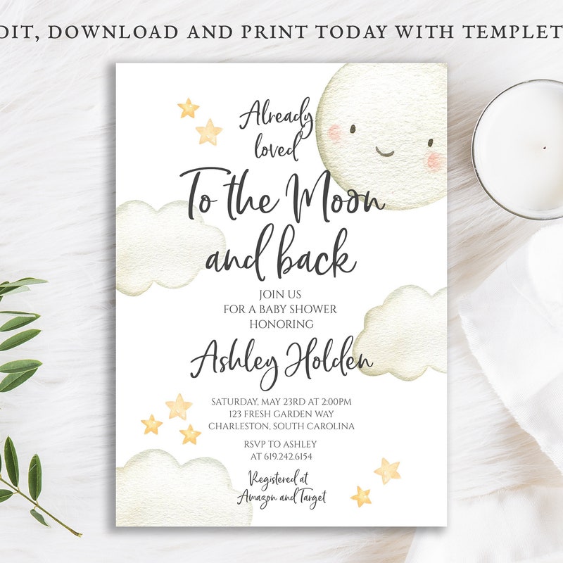 Moon Theme Baby Shower - Etsy