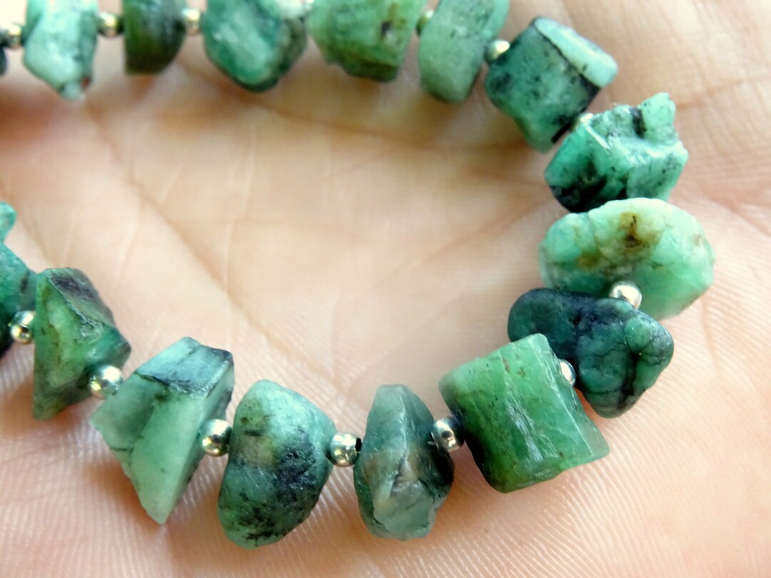 25 Pieces Nice Quality Natural Emerald Rough Nuggets, Raw Emerald ...