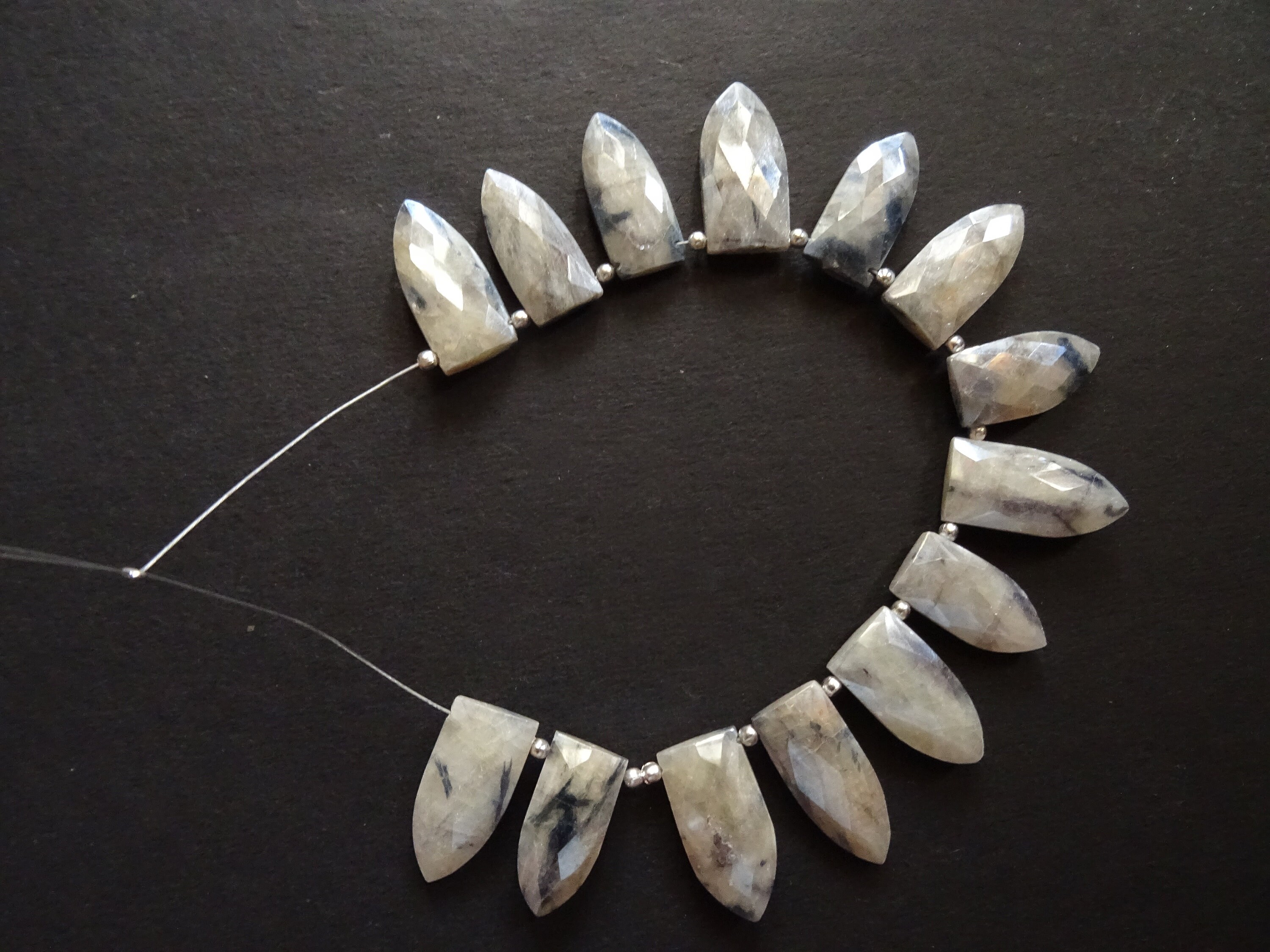 Silverite Faceted Fancy Shape Beads sapphirine Faceted - Etsy UK