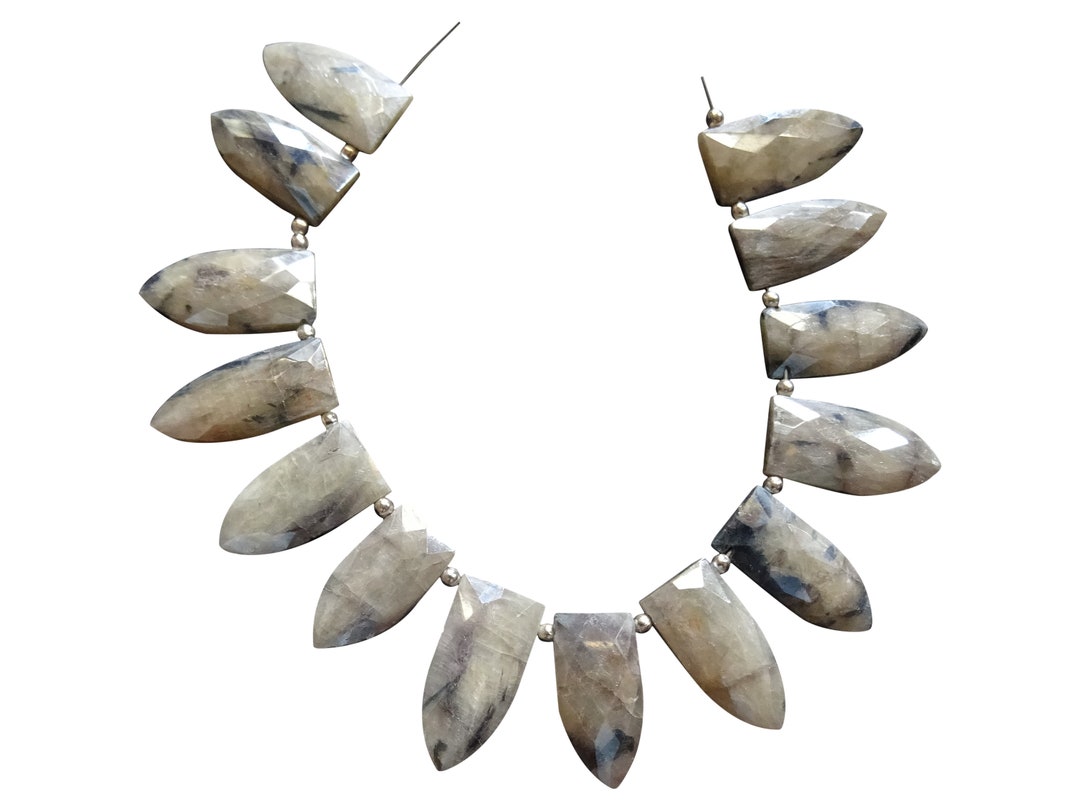 Silverite Faceted Fancy Shape Beads ,sapphirine Faceted Briolettes ...