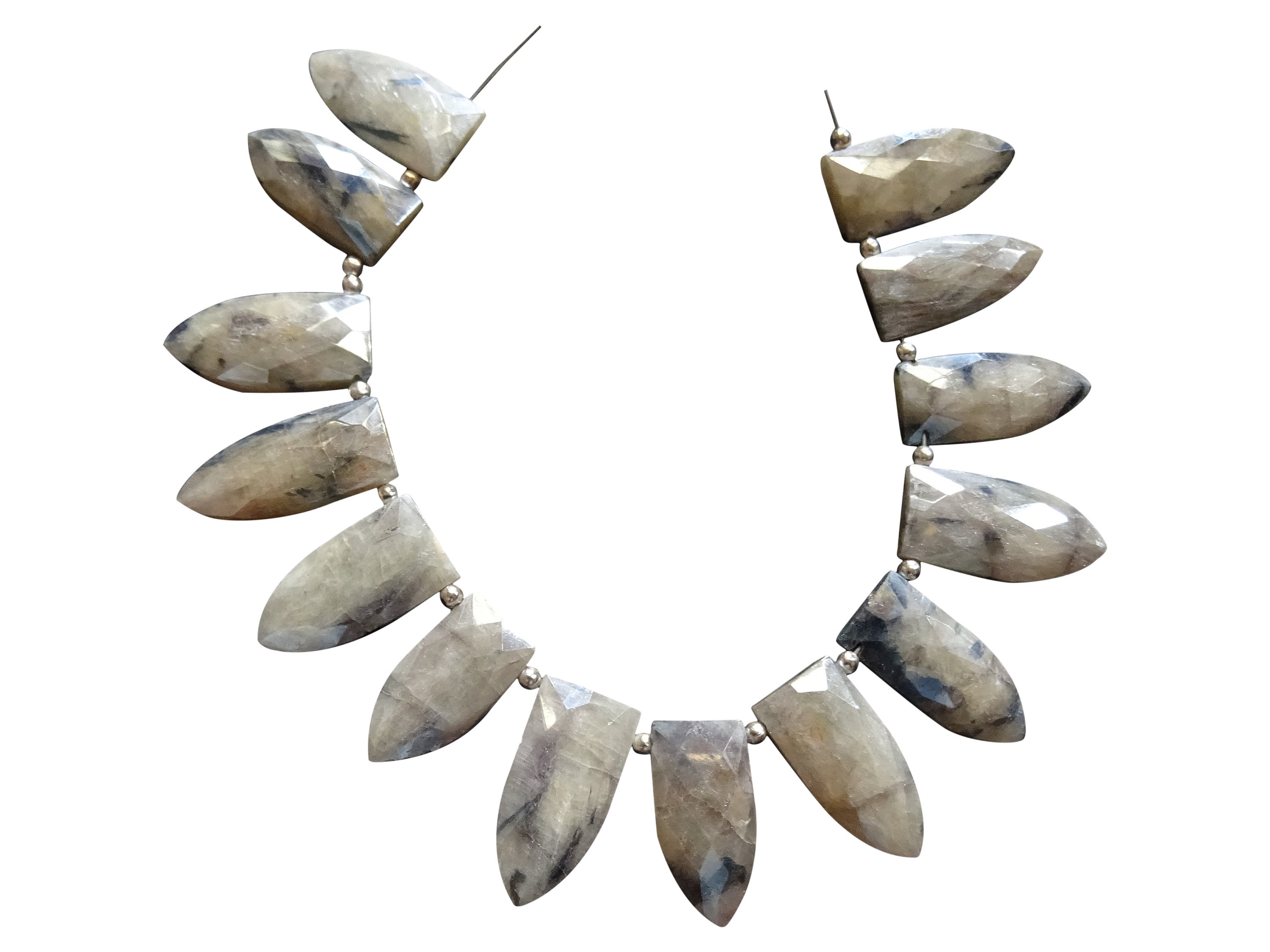 Silverite Faceted Fancy Shape Beads sapphirine Faceted - Etsy UK