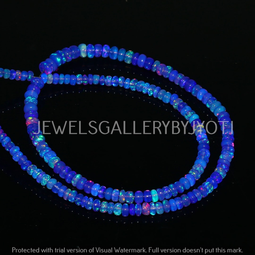Purple Ethiopian Opal Smooth Rondelles, Purple Opal Smooth Rondelle Beads, Beads for Jewelery ...