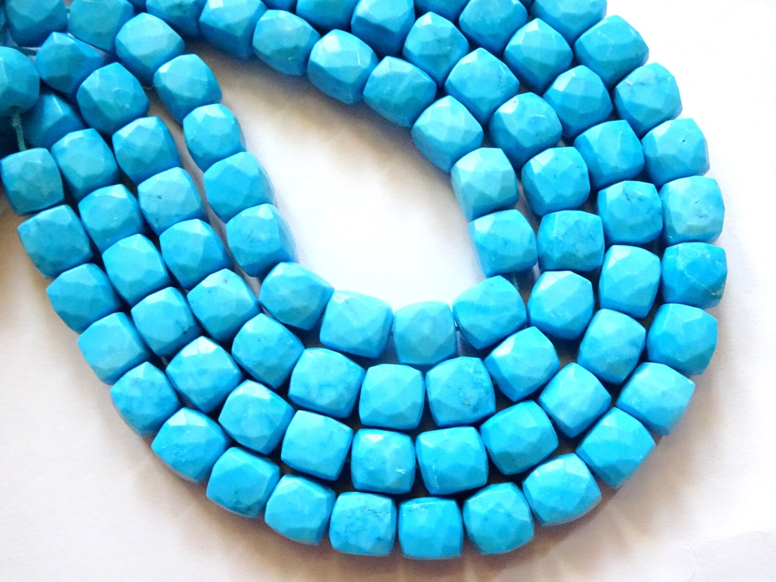 Indian Turquoise Faceted Cubes Indian Turquoise Faceted | Etsy