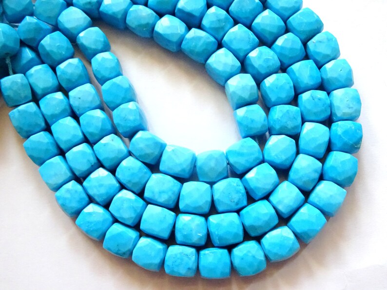 Indian Turquoise Faceted Cubes Indian Turquoise Faceted - Etsy