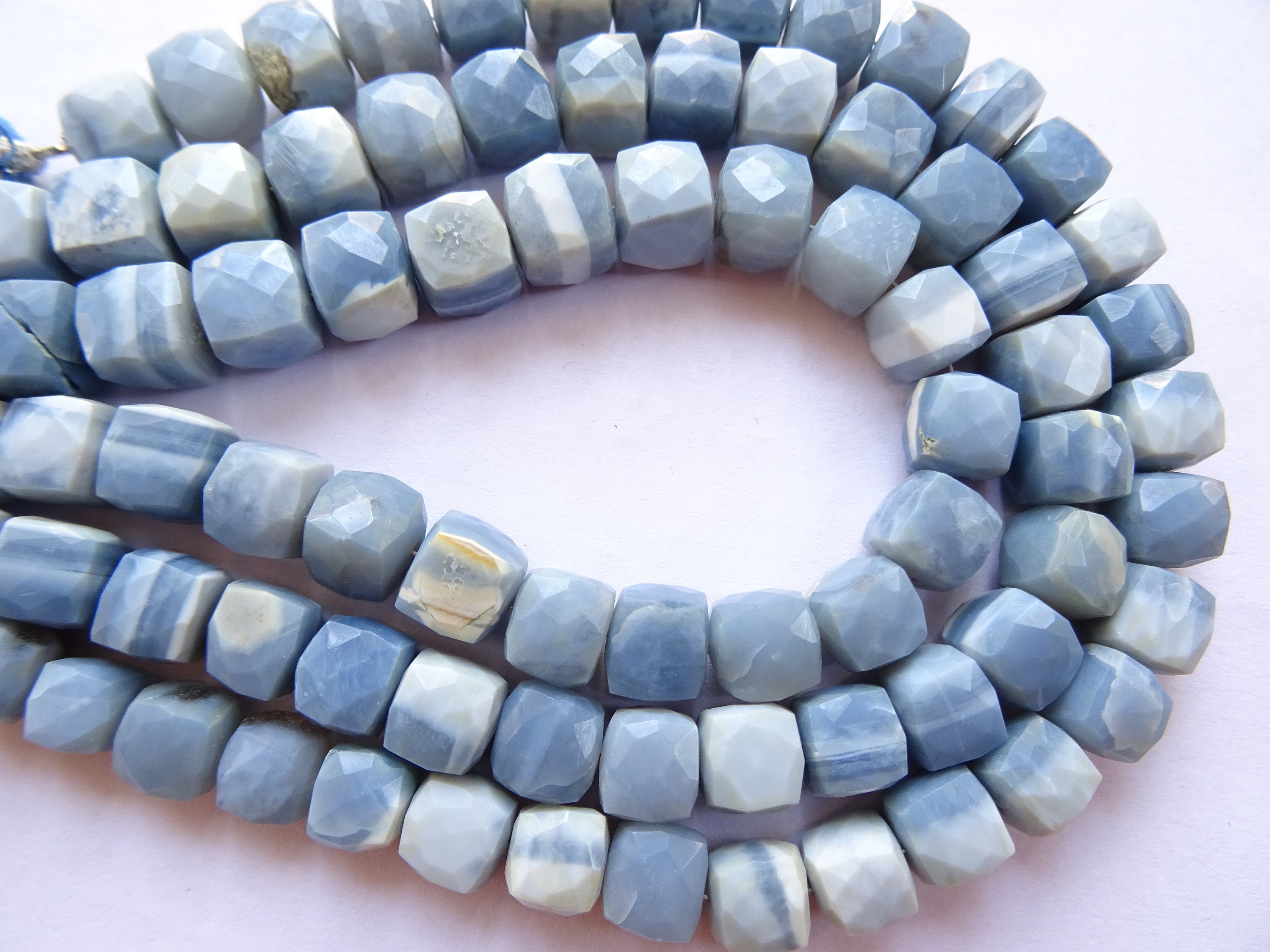 Blue Opal Faceted Cubes Opal Cubes Peruvian Opal Cubes - Etsy