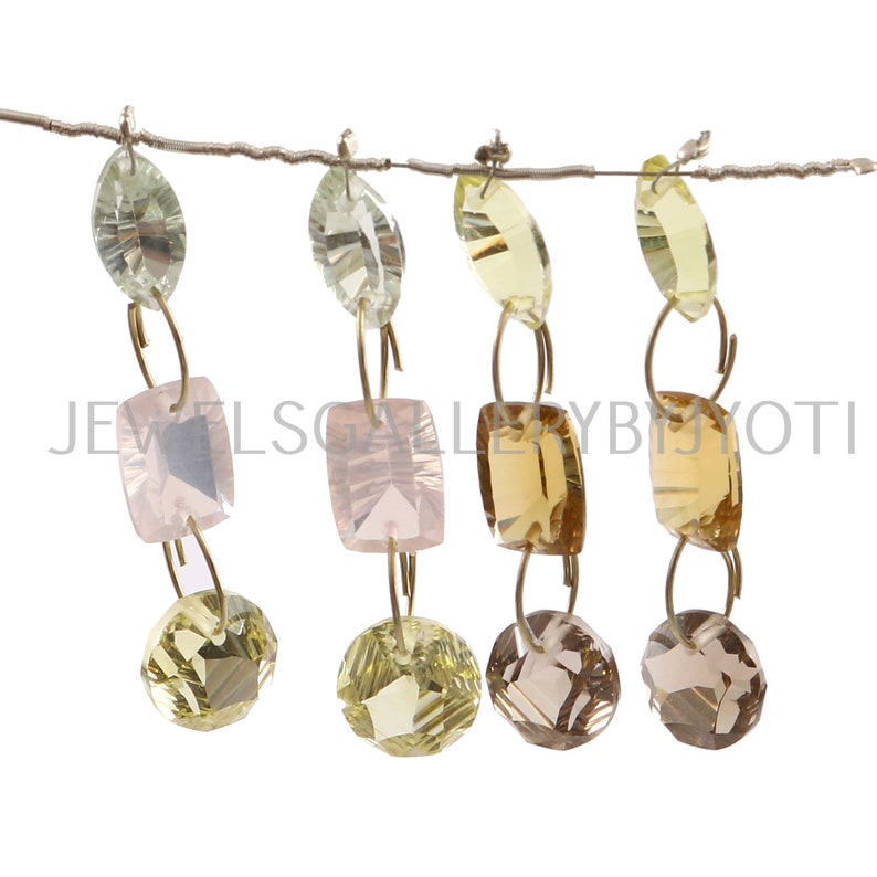 12 Pieces Multi Gemstones Concave Cut Beads, Natural Multi Gemstones ...