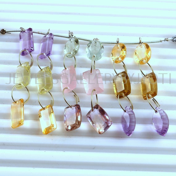 18 Pieces Multi Gemstones Fancy Cut Beads Natural Multi - Etsy