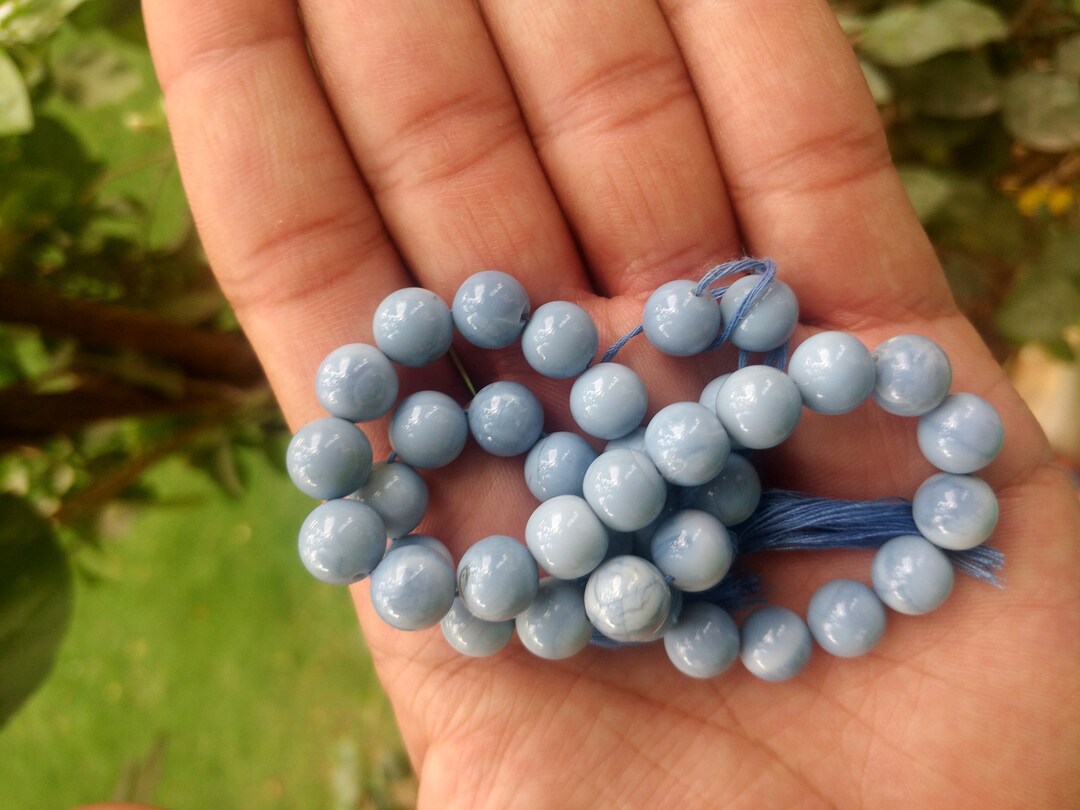 Blue Opal Smooth Round, Blue Opal Smooth Round Beads, Boulder Opal ...