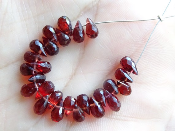 Mozambique Garnet Faceted Drops Mozambique Garnet Drop | Etsy