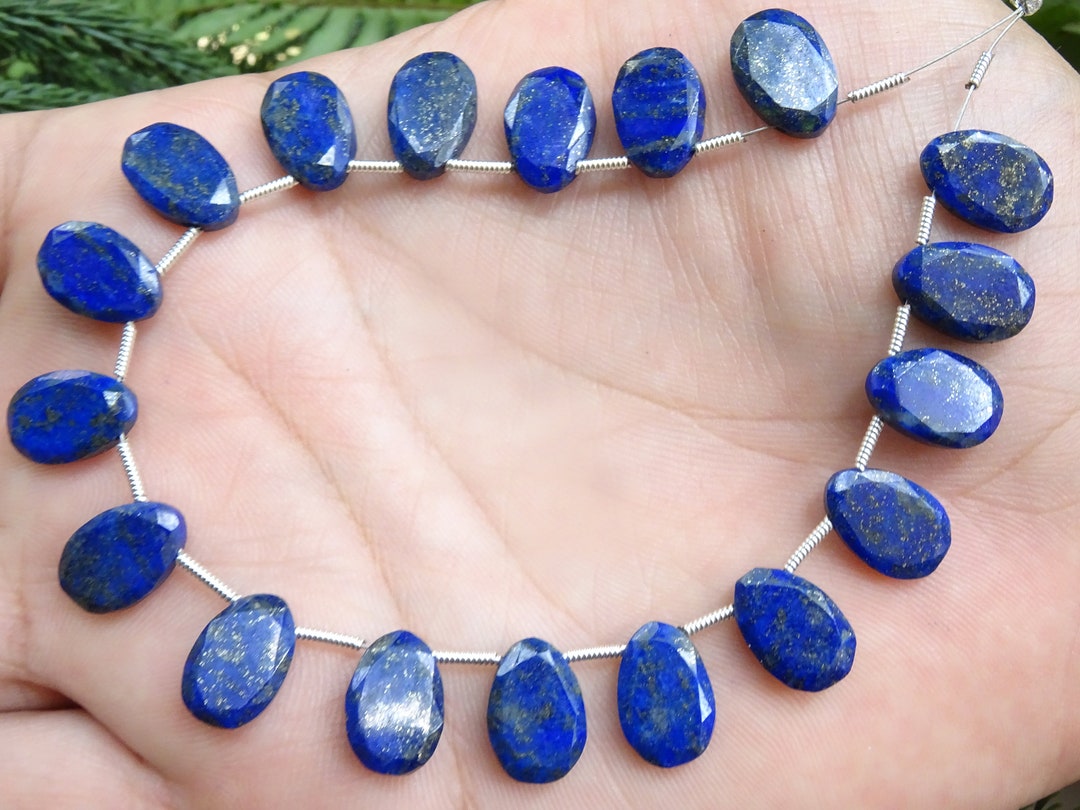 18 Pieces Nice Quality Natural Lapis Faceted Irregular Shape Flat ...