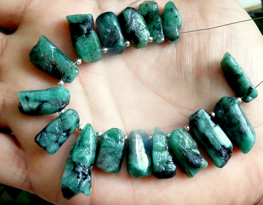 16 Pieces Nice Quality Big Size Natural Emerald Rough Nuggets, Raw ...