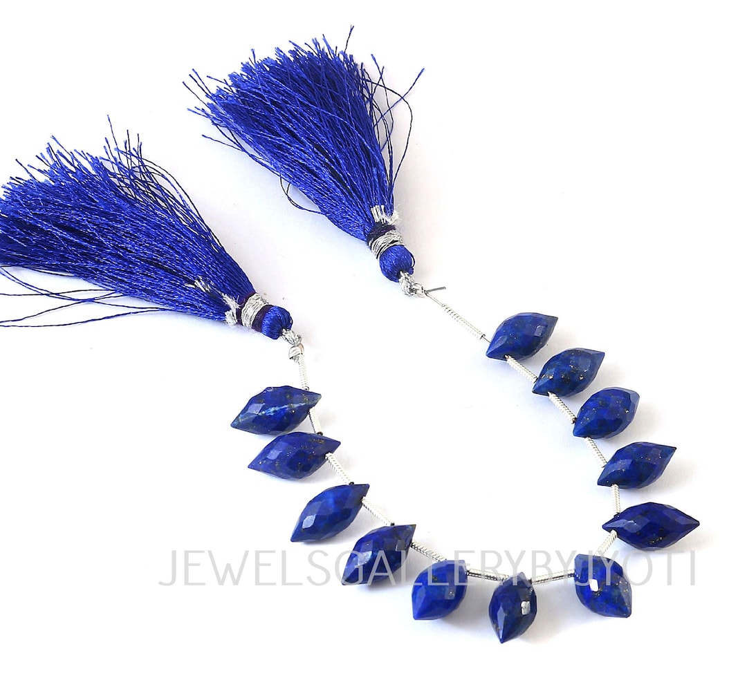 AAA Grade Lapis Faceted Rice Shape Beads, Lapis Briolettes, Jewelry ...