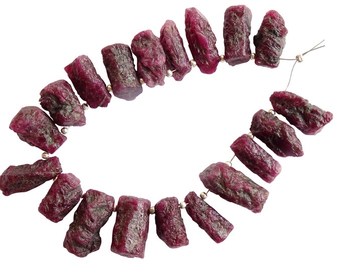 Natural Ruby Rough Nuggets, Raw Ruby Gemstone Beads, Natural Ruby Rough ...