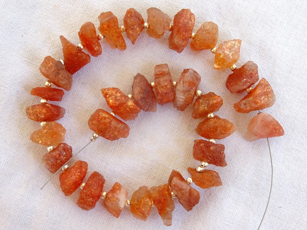 30 Pieces Natural Sunstone Rough Nuggets, Raw Sunstone Rough, Sunstone ...