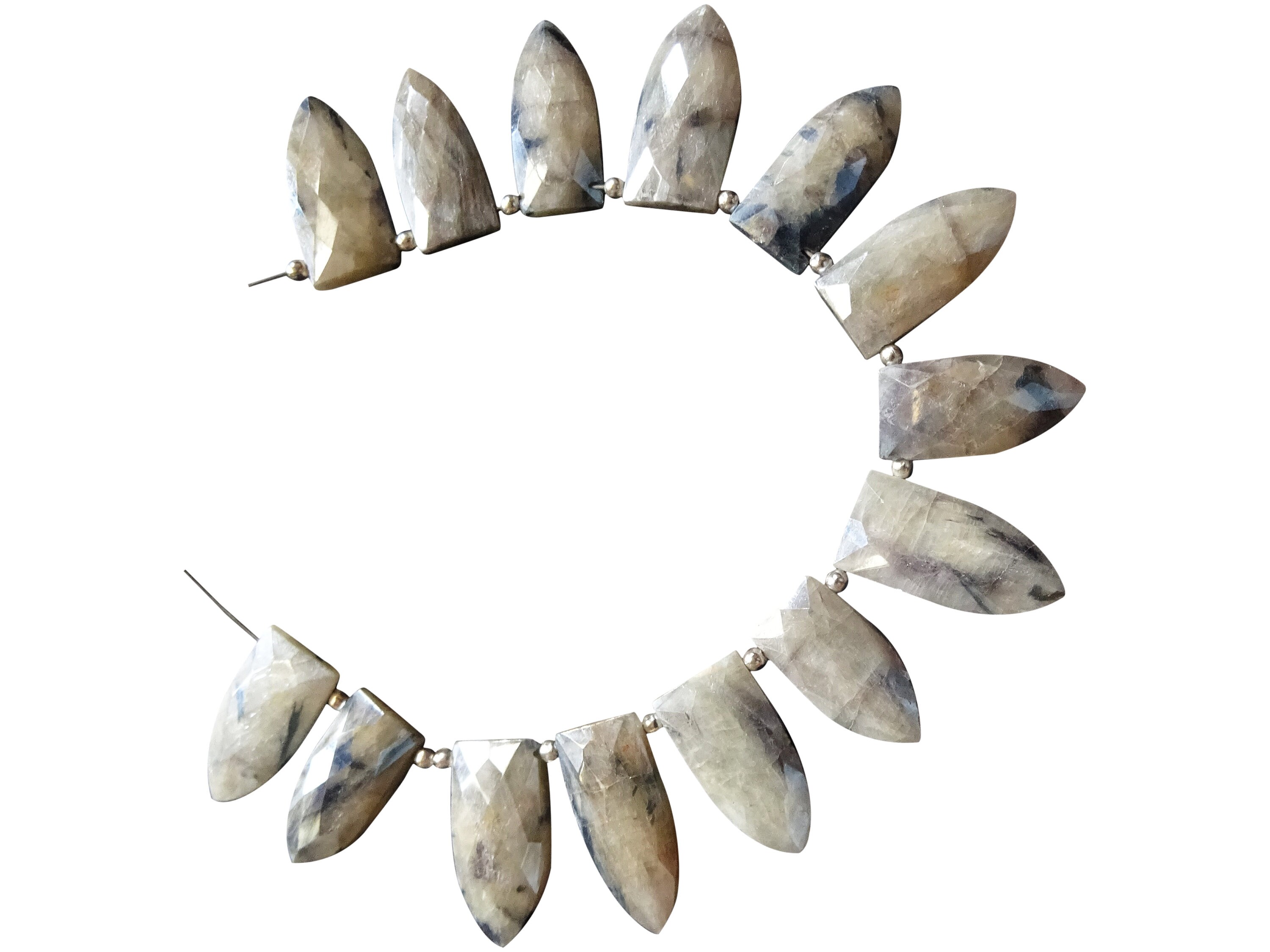 Silverite Faceted Fancy Shape Beads sapphirine Faceted - Etsy UK