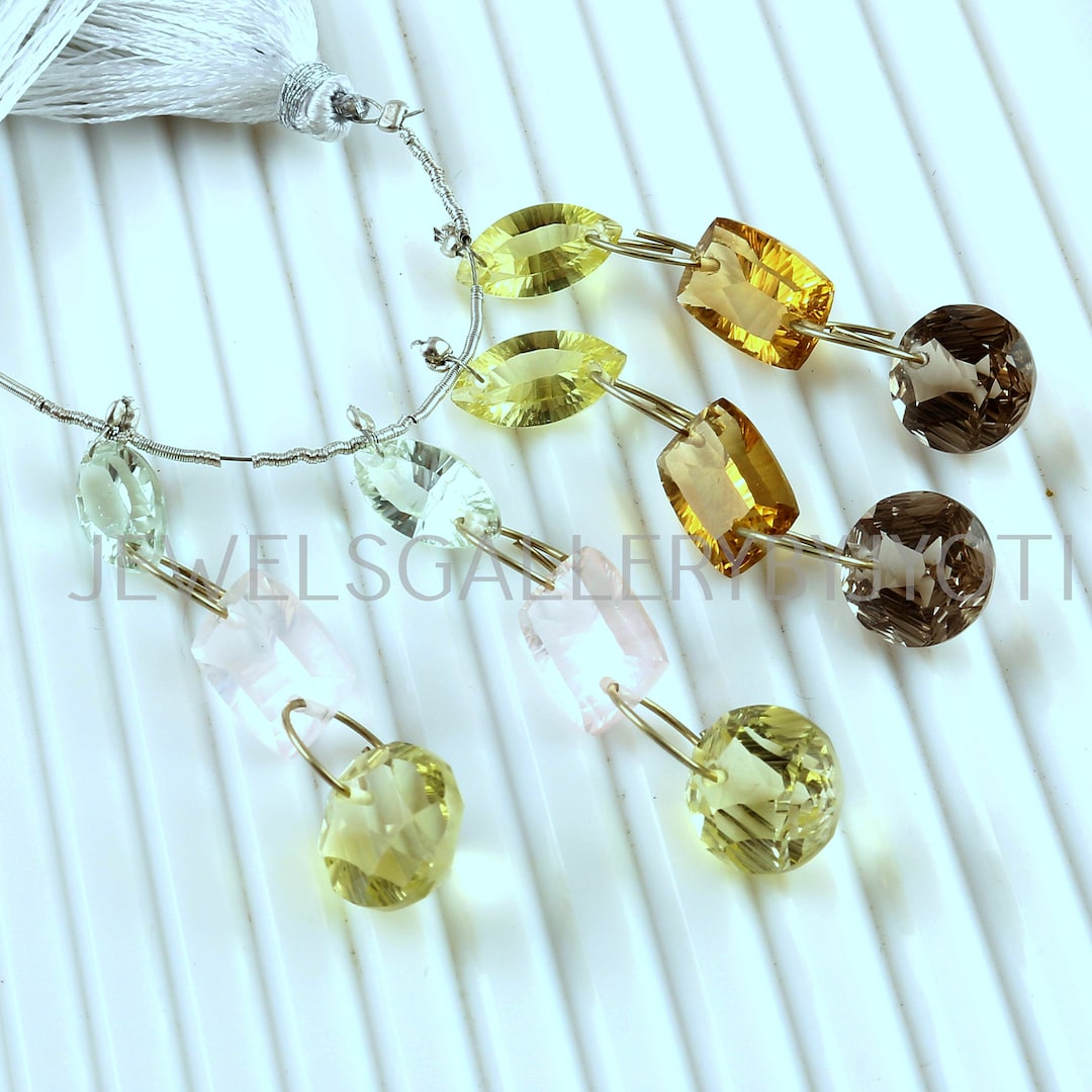 12 Pieces Multi Gemstones Concave Cut Beads, Natural Multi Gemstones ...