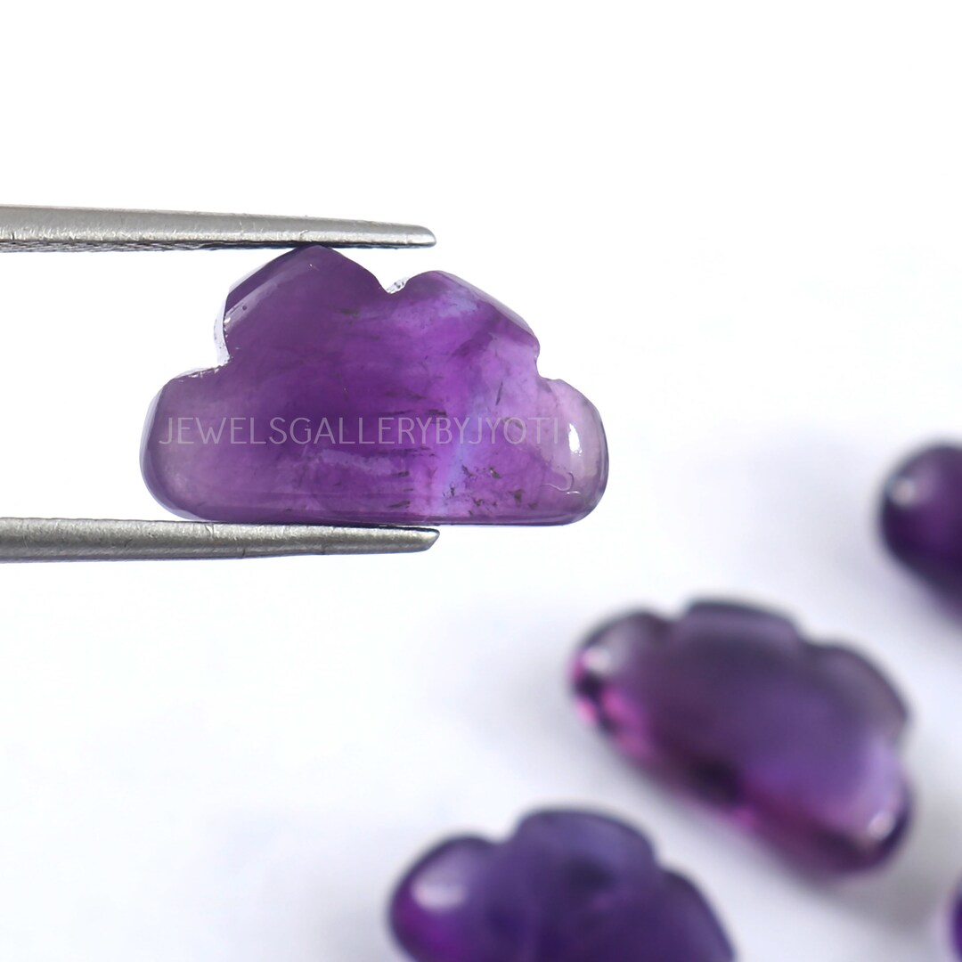 2/4 Pieces African Amethyst Smooth Cloud Shape Gemstones, African ...