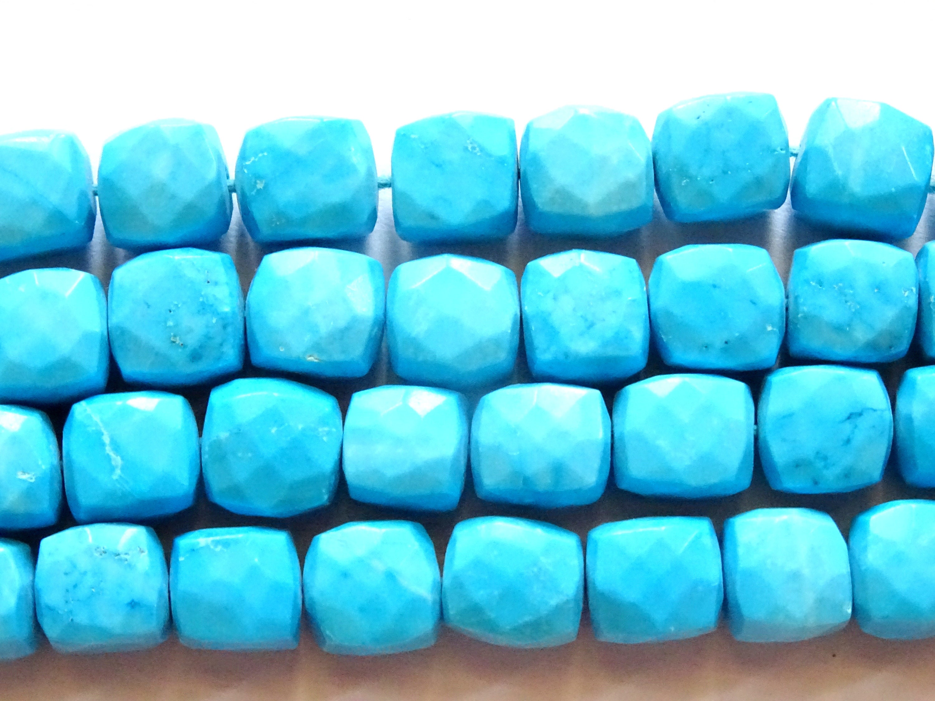 Indian Turquoise Faceted Cubes Indian Turquoise Faceted | Etsy